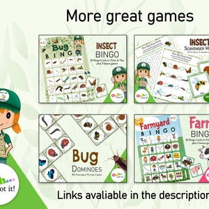 Bug Memory Cards a Printable Creepy Crawler Picture Matching - Etsy