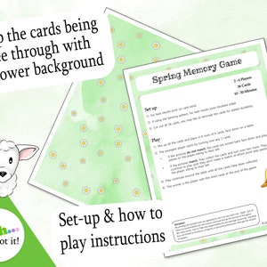 Springtime Memory Card Game a Printable Spring Picture - Etsy