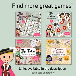 Tudor Treasure Hunt, a British History Educational Party Game, a ...