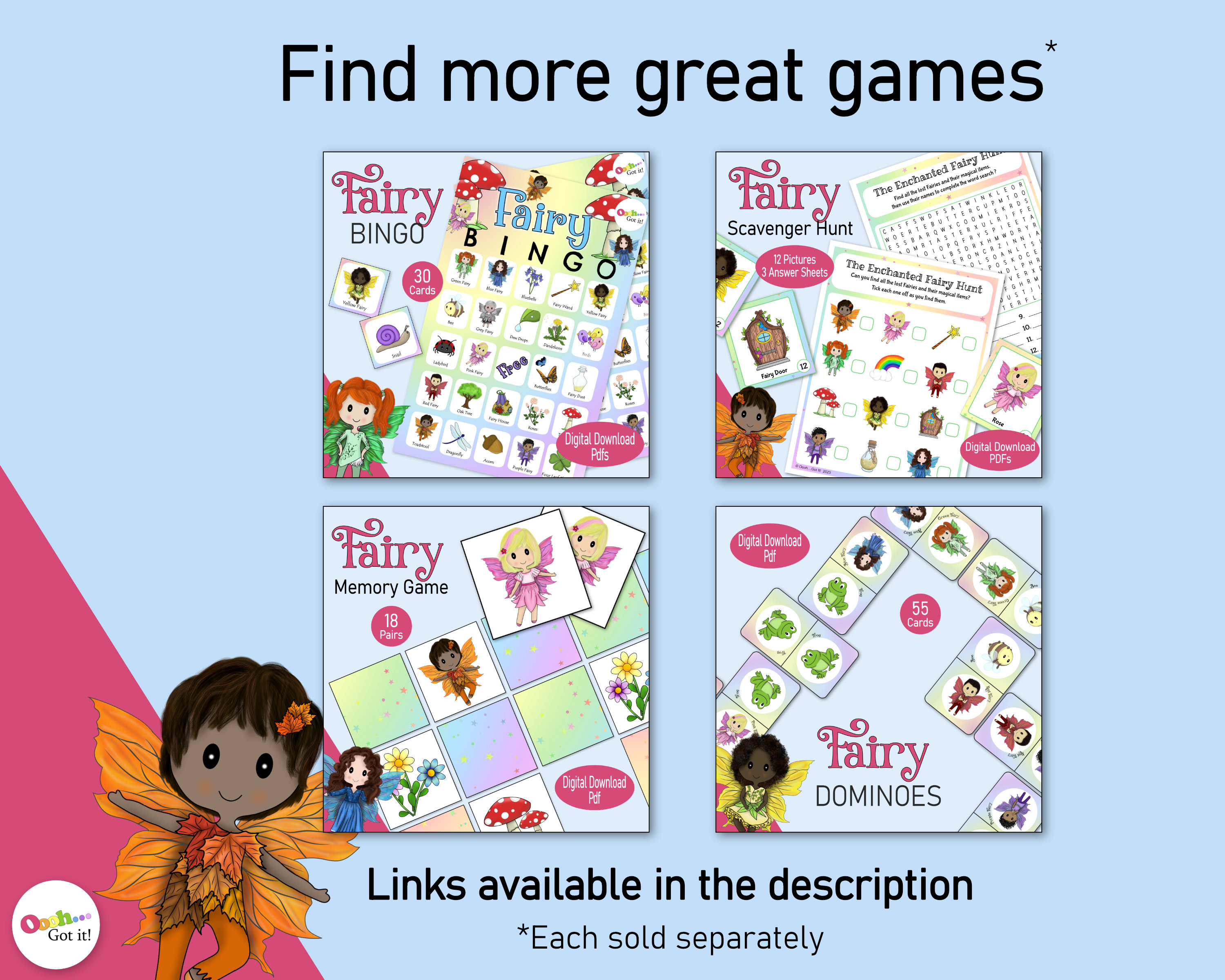 Fairy Treasure Hunt, a Printable, Indoor, Scavenger Hunt With Puzzles ...