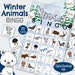 Winter Animals Bingo, a Printable Snowy Day, Frosty Kids Activity, for ...