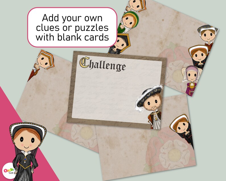 Tudor Treasure Hunt, a British History Educational Party Game, a ...