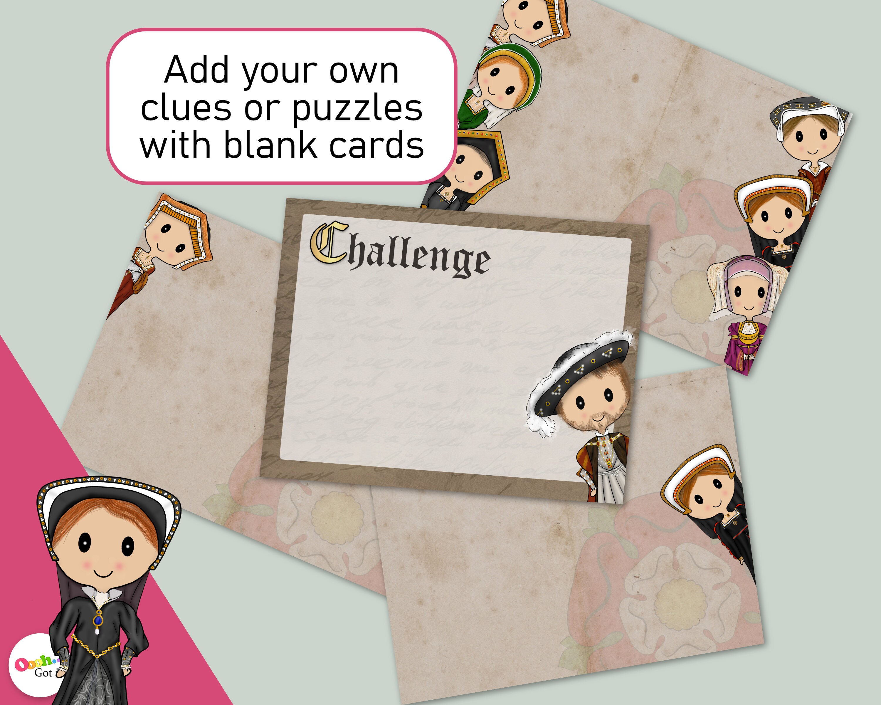 Tudor Treasure Hunt, a British History Educational Party Game, a ...