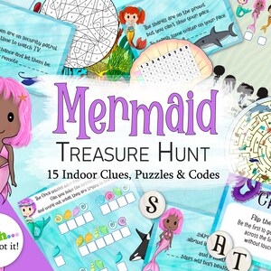 Mermaid Treasure Hunt. A Indoor Printable Kids Scavenger Hunt - Etsy