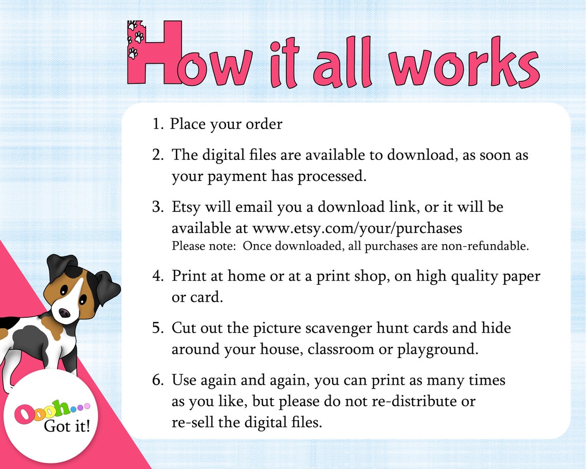 Dog Scavenger Hunt a Printable Puppy Picture Matching Game - Etsy UK