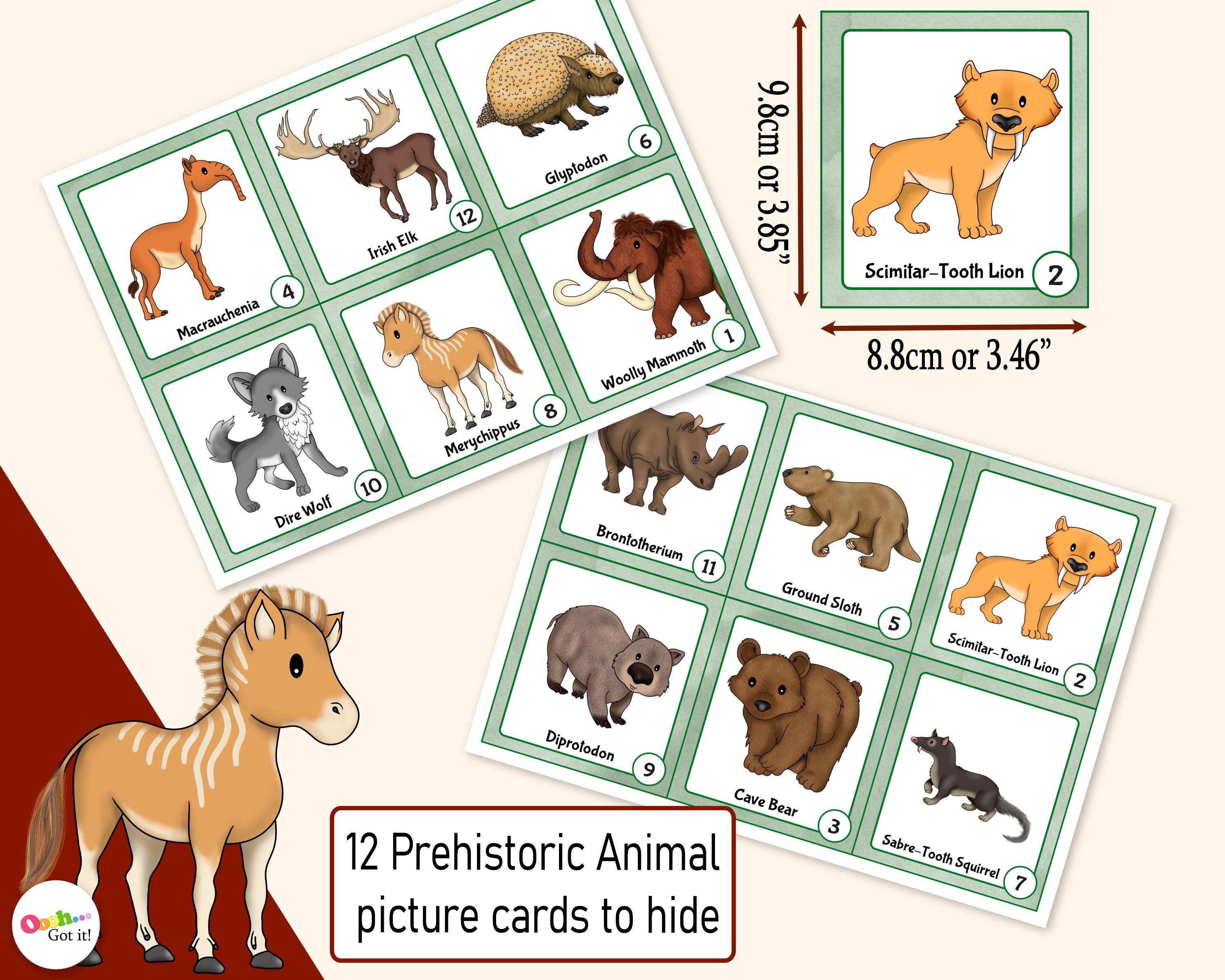 Prehistoric Animals Scavenger Hunt - a Printable Ice Age Family Game, a ...