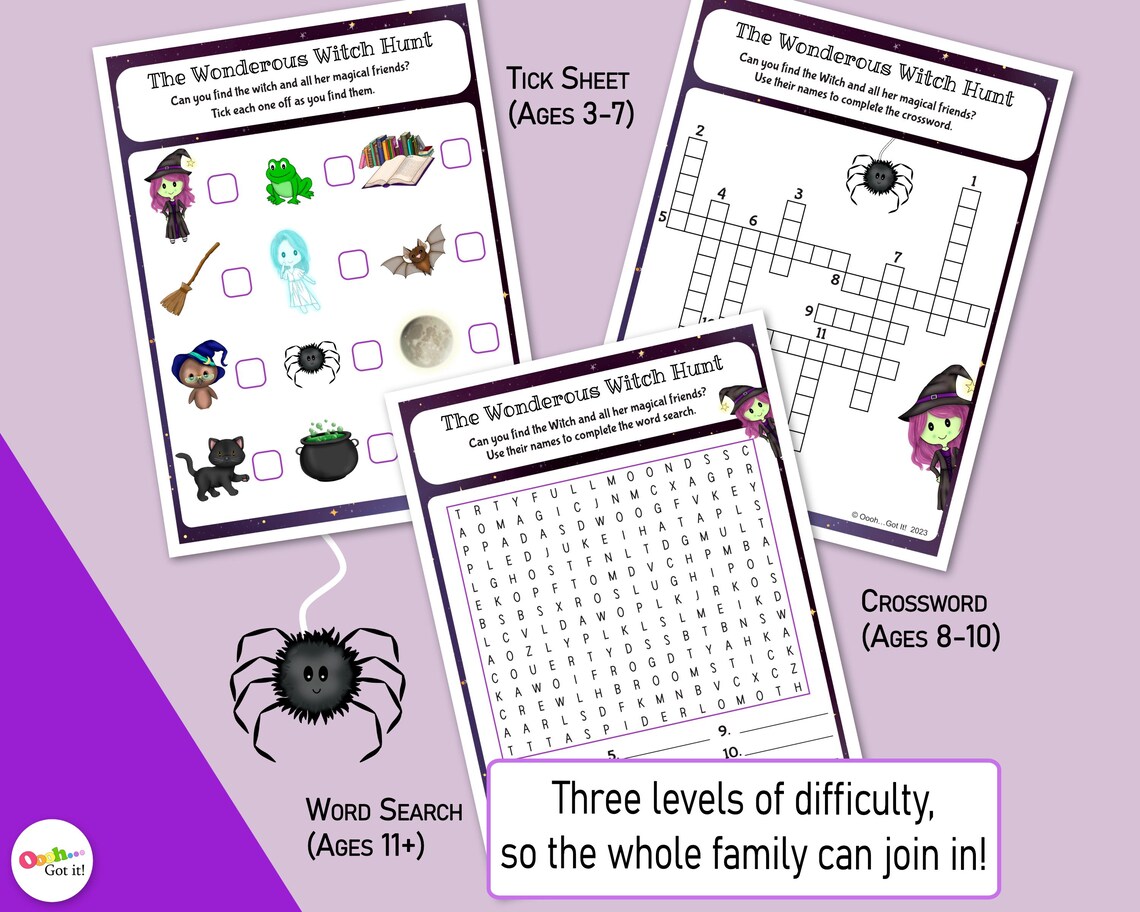 Witch Scavenger Hunt, a Printable Spooky Picture Treasure Hunt, for a ...