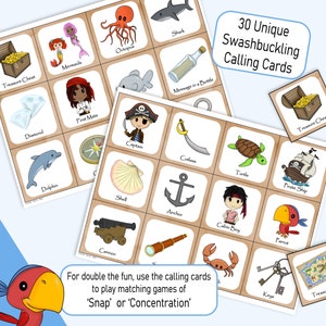 Pirate Bingo Game, a Printable Kids Activity, for a Pirate Birthday ...