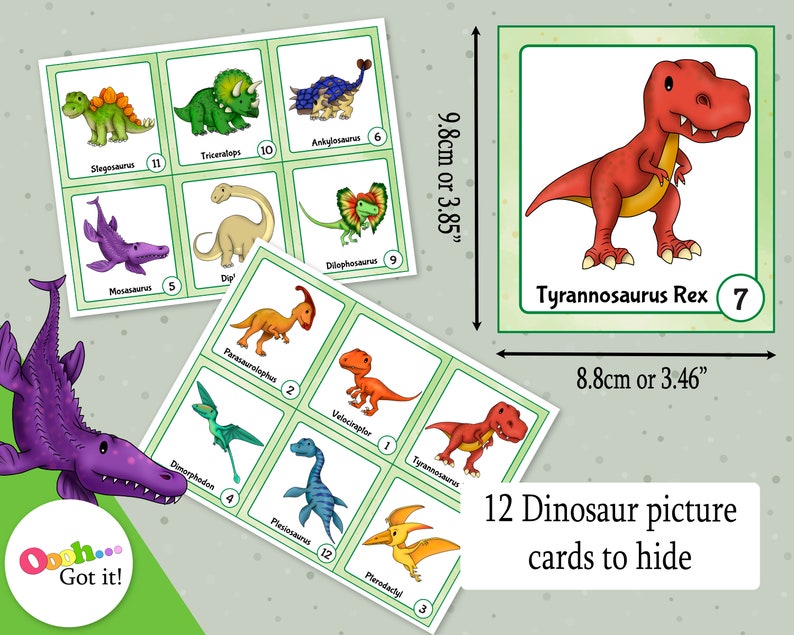 Dinosaur Picture Scavenger Hunt a Printable Jurassic Picture - Etsy
