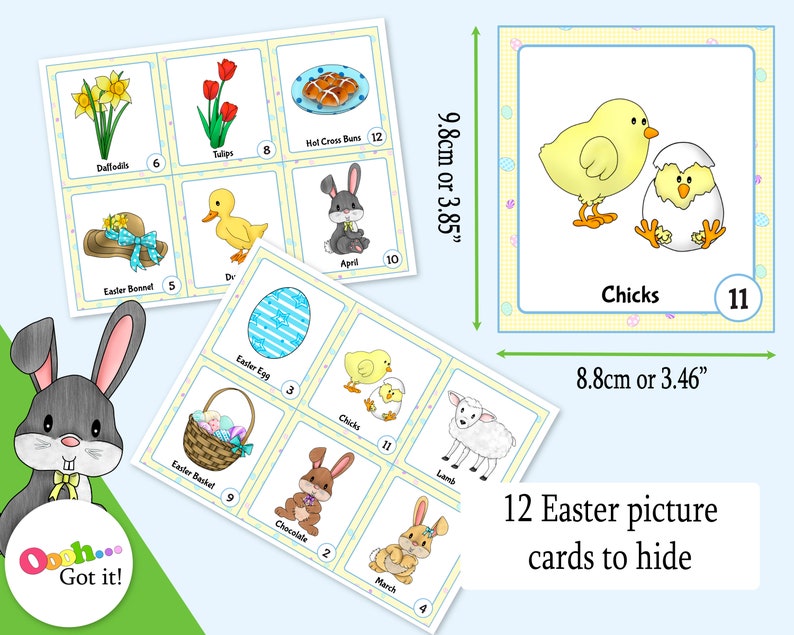 Easter Scavenger Hunt a Printable Easter Egg Picture Matching - Etsy