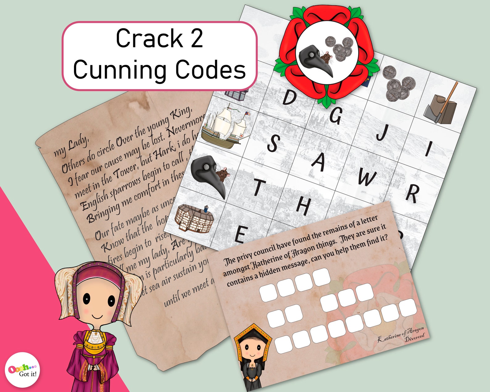 Tudor Treasure Hunt, a British History Educational Party Game, a ...