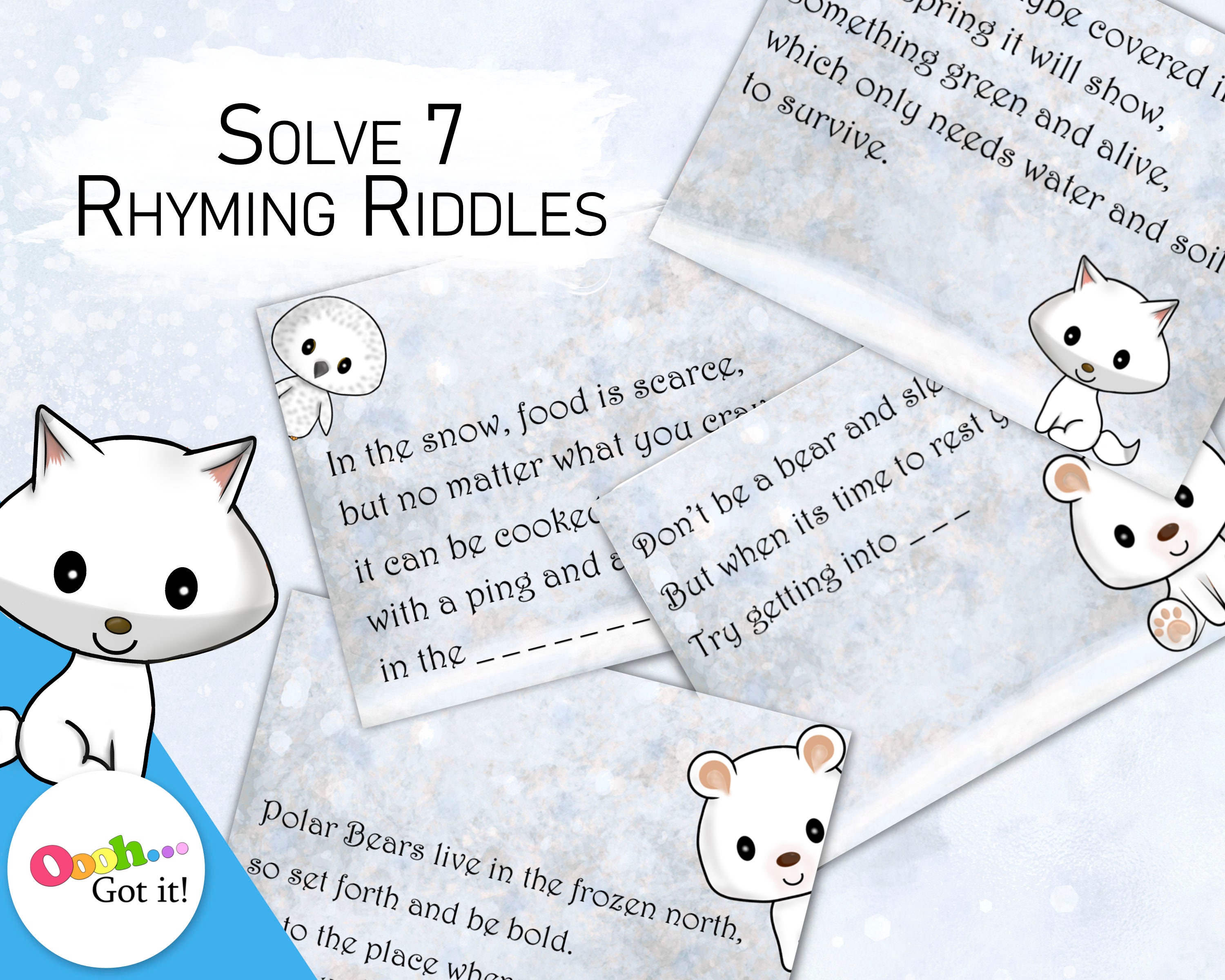 Winter Animals Treasure Hunt Printable Indoor Arctic - Etsy UK