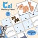 Cat Memory Card Game, a Printable Kitty Picture Matching Activity for ...