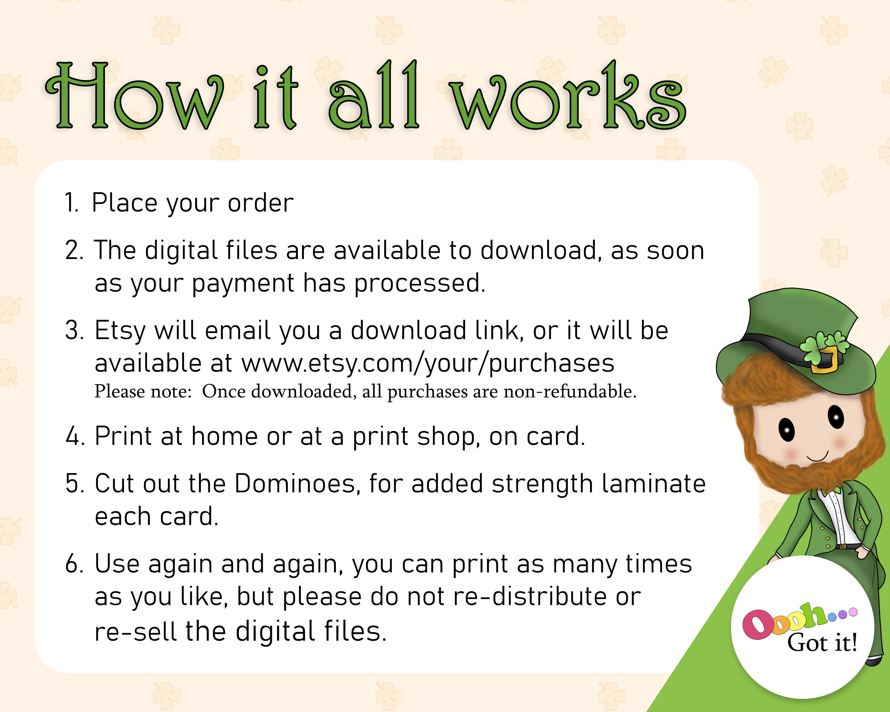 St Patrick's Day a Printable Leprechaun Dominoes Game a - Etsy UK