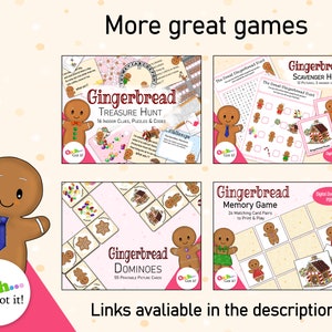 Gingerbread Bakery Bingo a Printable Christmas Baking Party - Etsy