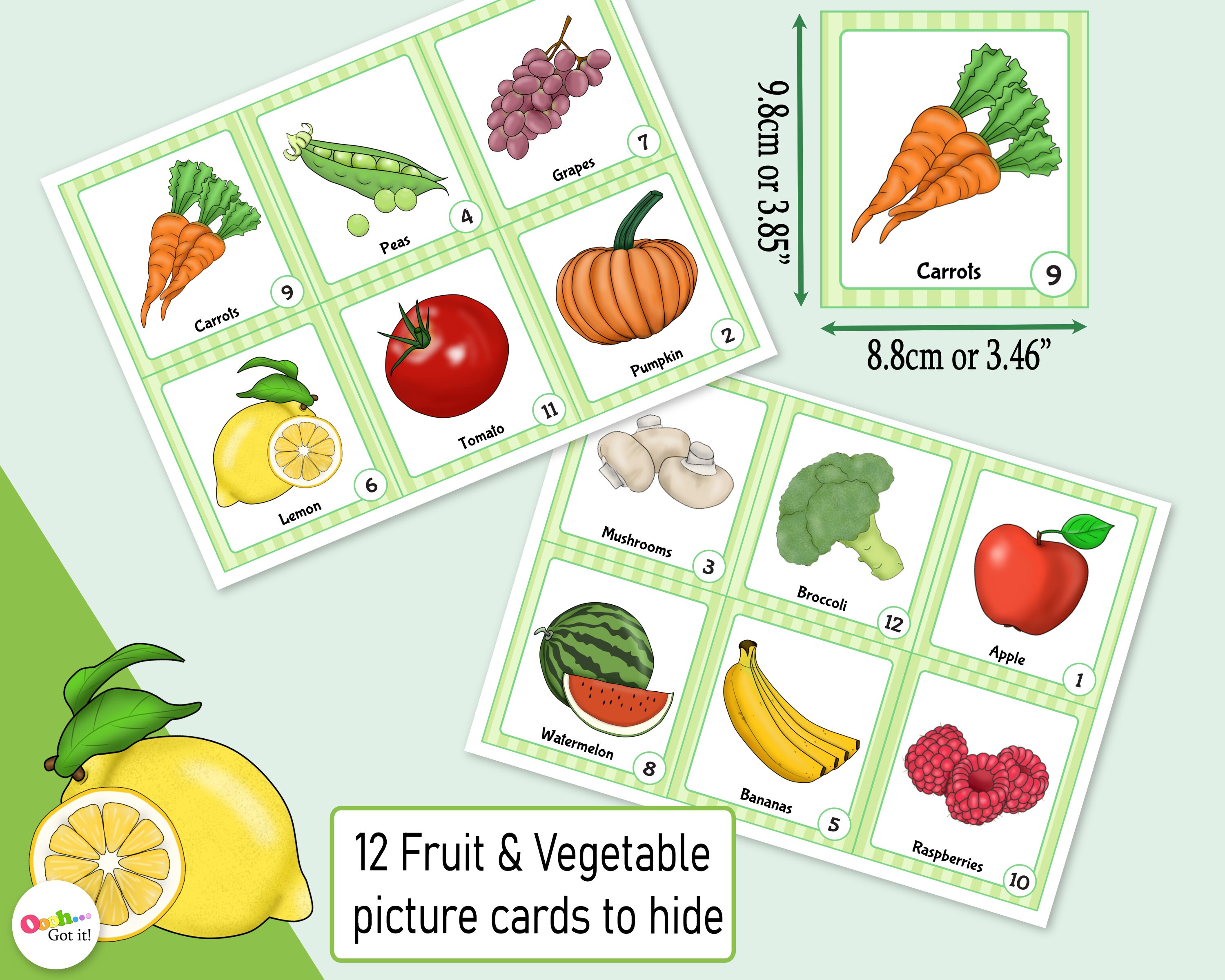 Fruit & Vegetable Picture Scavenger Hunt, a Fun Printable Healthy ...