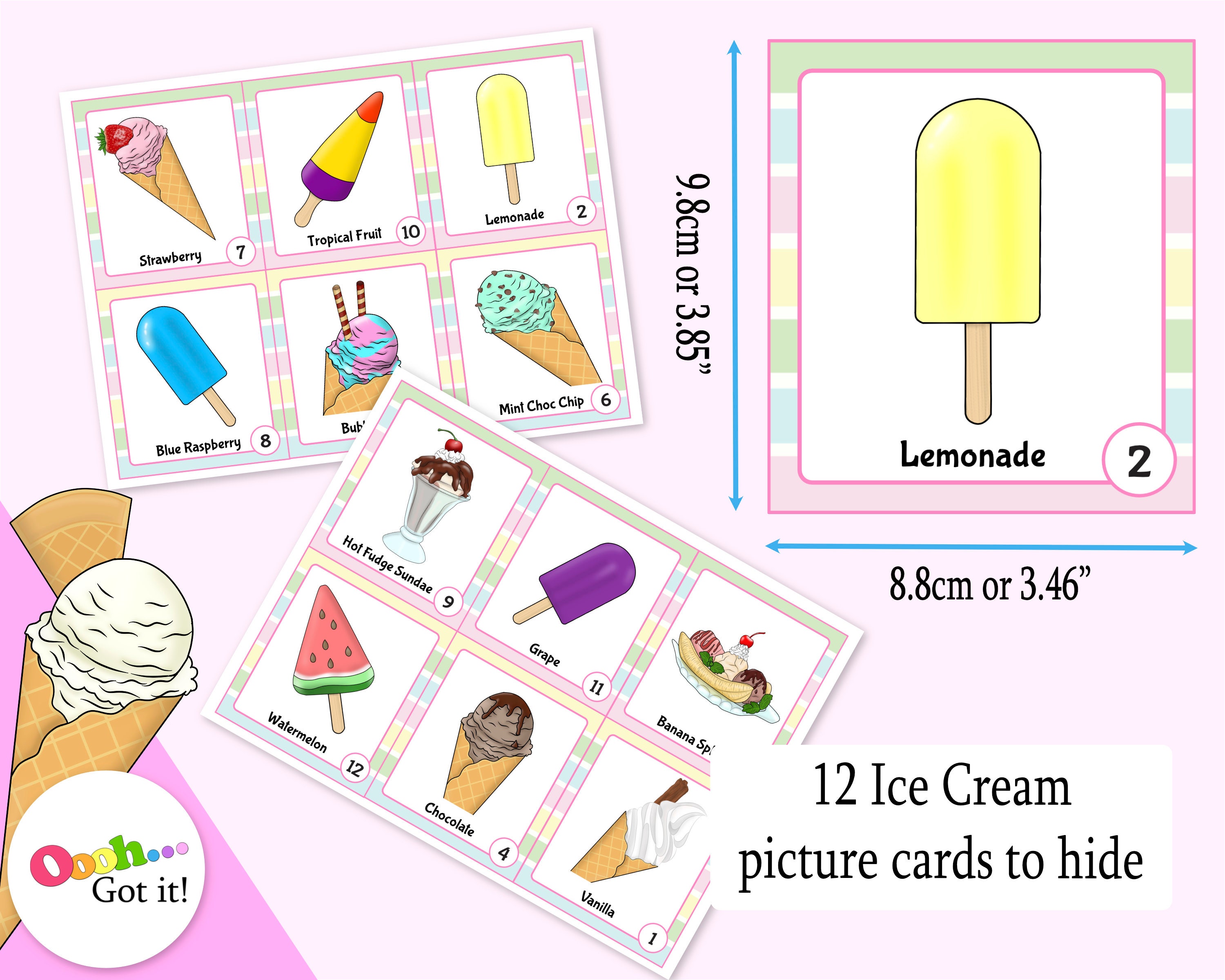 Ice Cream Picture Scavenger Hunt a Printable Sweet Party - Etsy