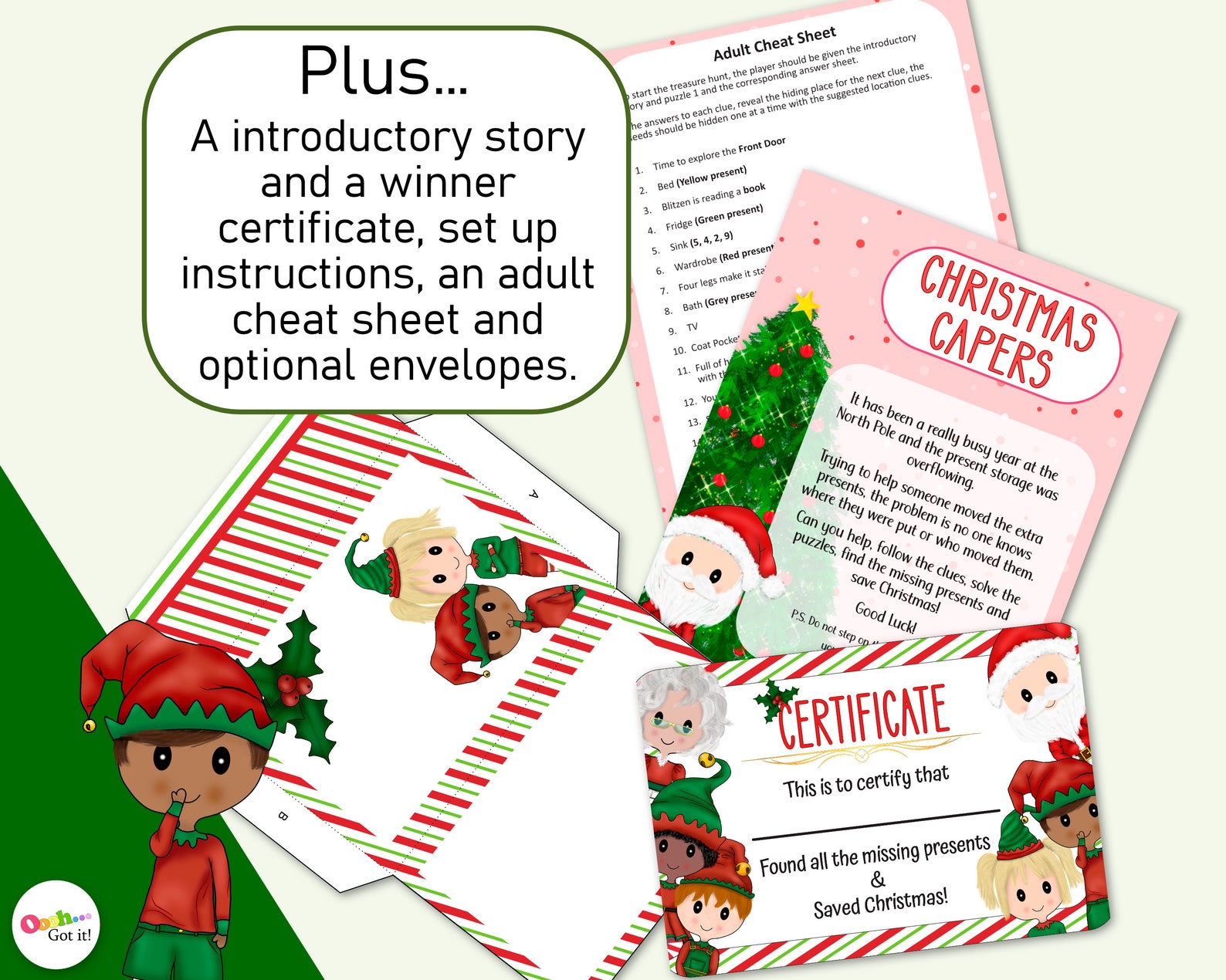 Christmas Treasure Hunt, Printable Indoor Scavenger Hunt, a Family ...