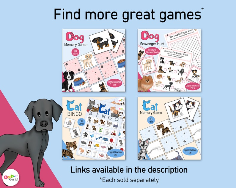 Dog Bingo, 30 Printable Puppy Cards, a Boys 2nd Birthday Party Game, a ...