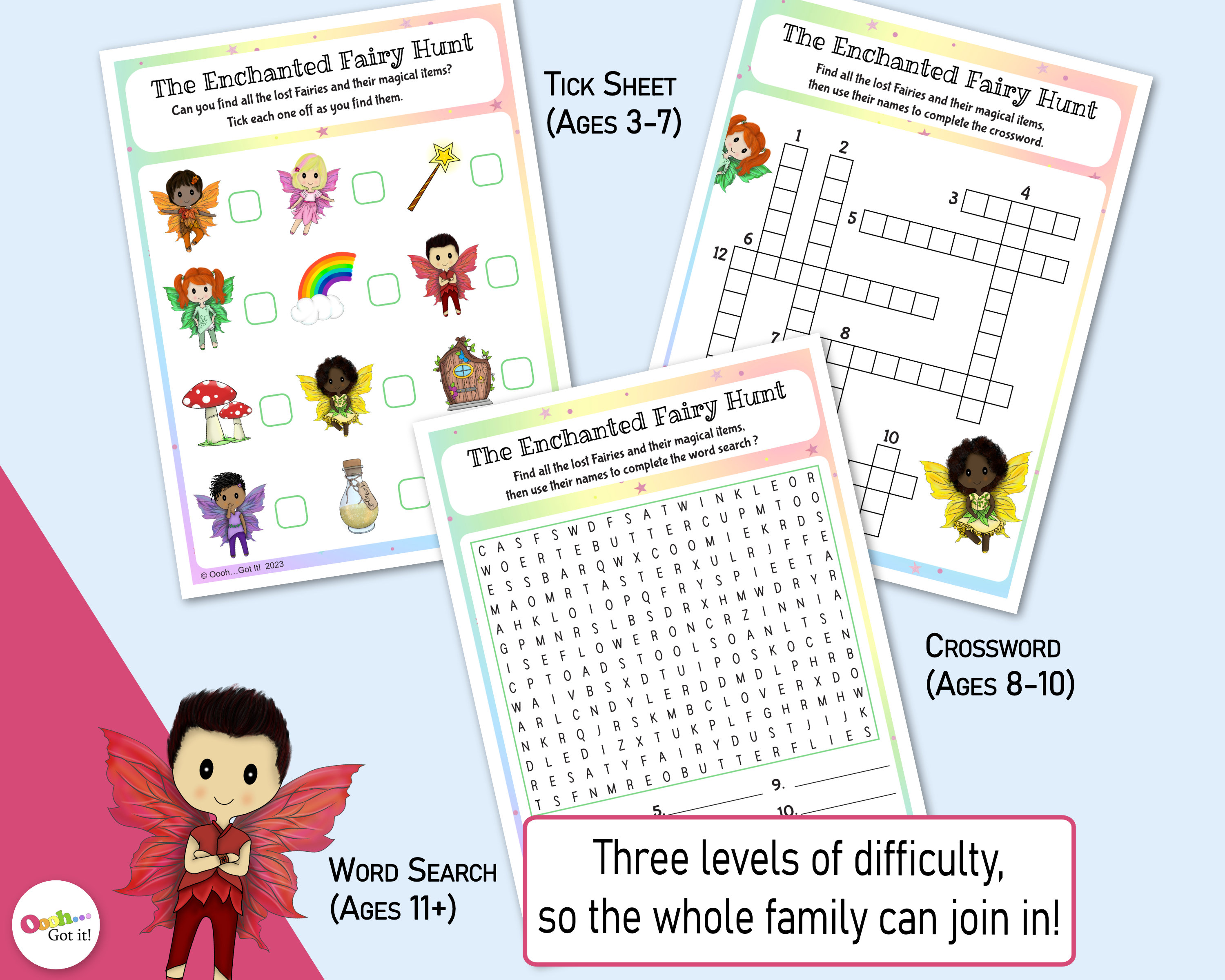 Fairy Picture Scavenger Hunt, a Printable Rainbow Party Game for a ...