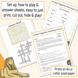 Ancient Egypt Picture Scavenger Hunt a Printable Egyptian - Etsy