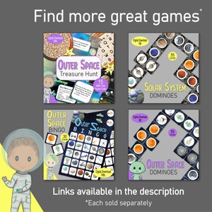 Space Bingo Cards a Printable Alien Party Game or Kids Solar - Etsy UK