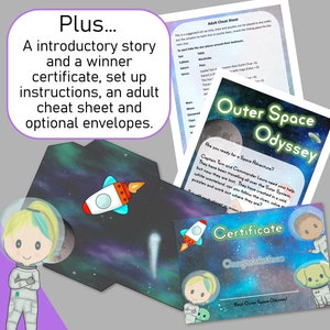 Space Treasure Hunt, a Indoor Printable Family Adventure, Alien Escape ...