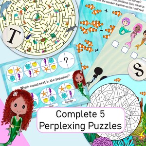 Mermaid Treasure Hunt. A Indoor Printable Kids Scavenger Hunt, Escape ...