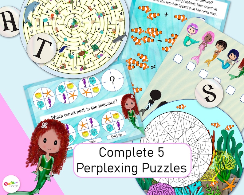 Mermaid Treasure Hunt. A Indoor Printable Kids Scavenger Hunt, Escape ...