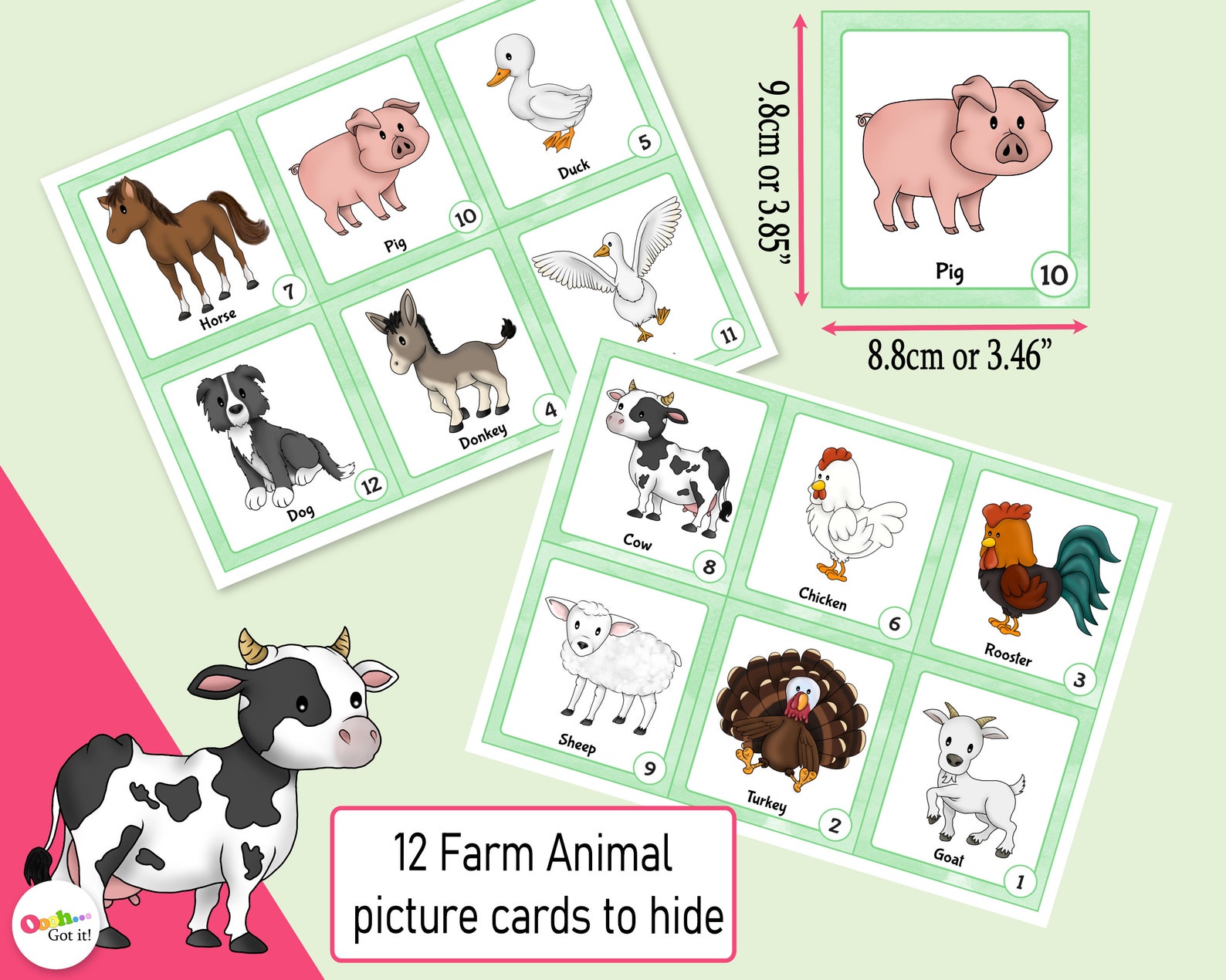 Farm Animal Scavenger Hunt, a Printable Barnyard Picture Treasure Hunt ...