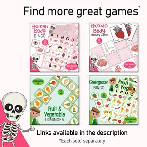 Human Body Picture Scavenger Hunt, a Printable Anatomy Family Game, for ...