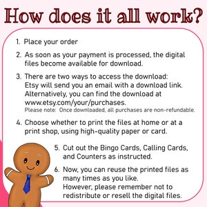 Gingerbread Bakery Bingo, a Printable Christmas Baking Party Game, for ...