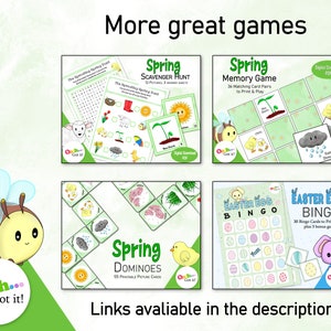 Springtime Bingo, a Printable Spring Game for Kids, Easter Learning ...