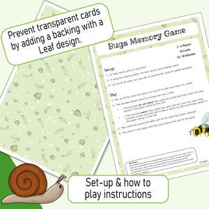 Bug Memory Cards, a Printable Creepy Crawler Picture Matching Game for ...