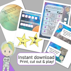 Space Treasure Hunt, a Indoor Printable Family Adventure, Alien Escape ...