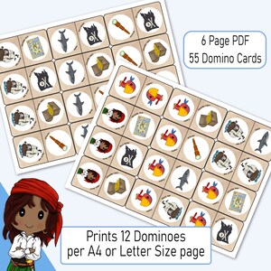 Pirate Dominoes, a Printable Kids Activity for a Pirate Birthday Party ...