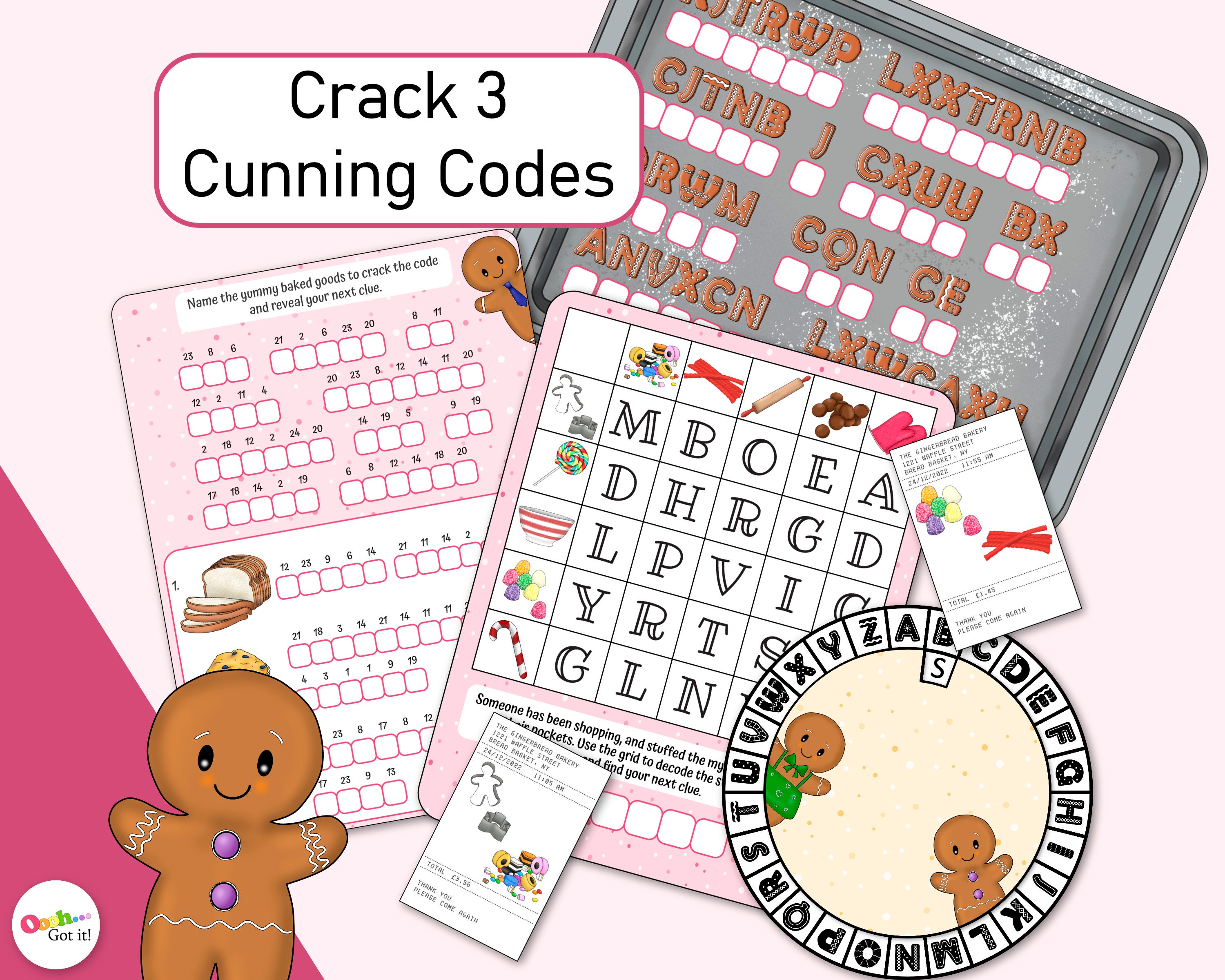Gingerbread Man Treasure Hunt, a Cute Printable Kids Festive Baking ...