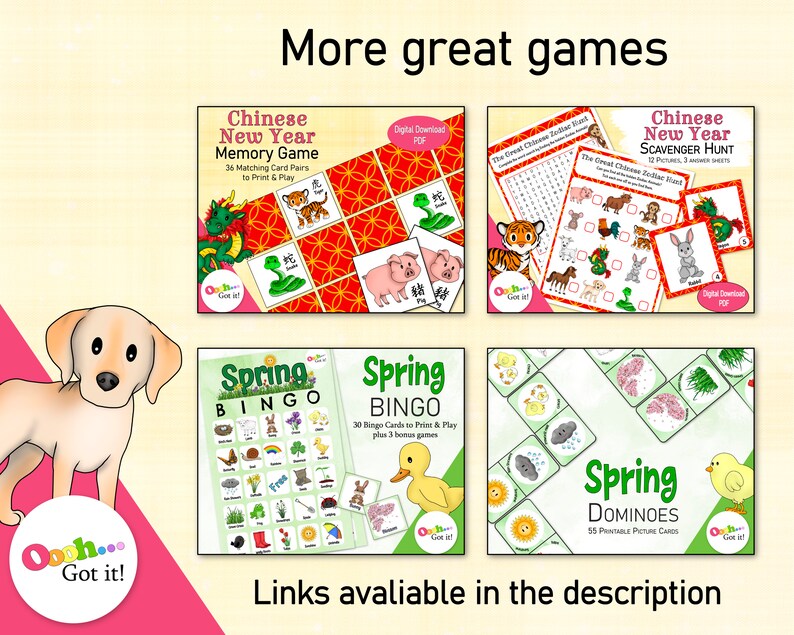 Chinese New Year Bingo Cards a Printable Lunar New Year Party - Etsy UK