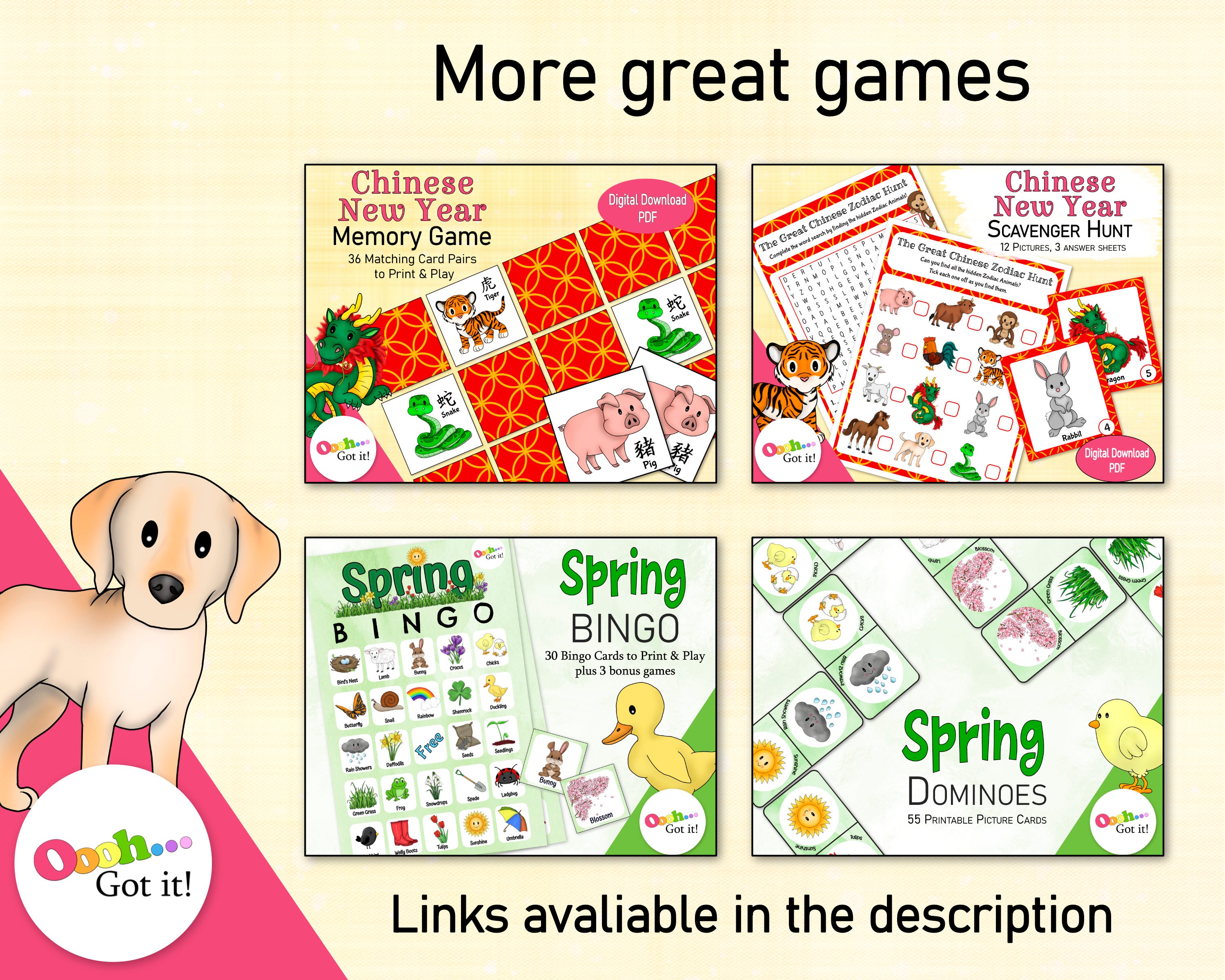 Chinese New Year Bingo Cards a Printable Lunar New Year Party - Etsy UK