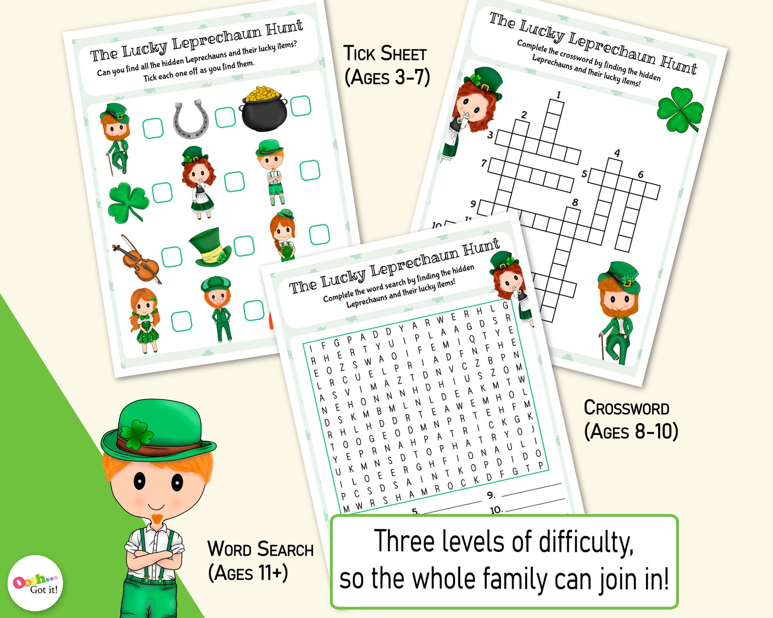 St Patrick's Day Scavenger Hunt, a Printable Leprechaun Picture ...