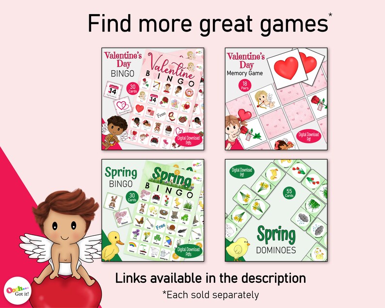 Valentines Scavenger Hunt, a Printable Picture Matching Family Game for ...