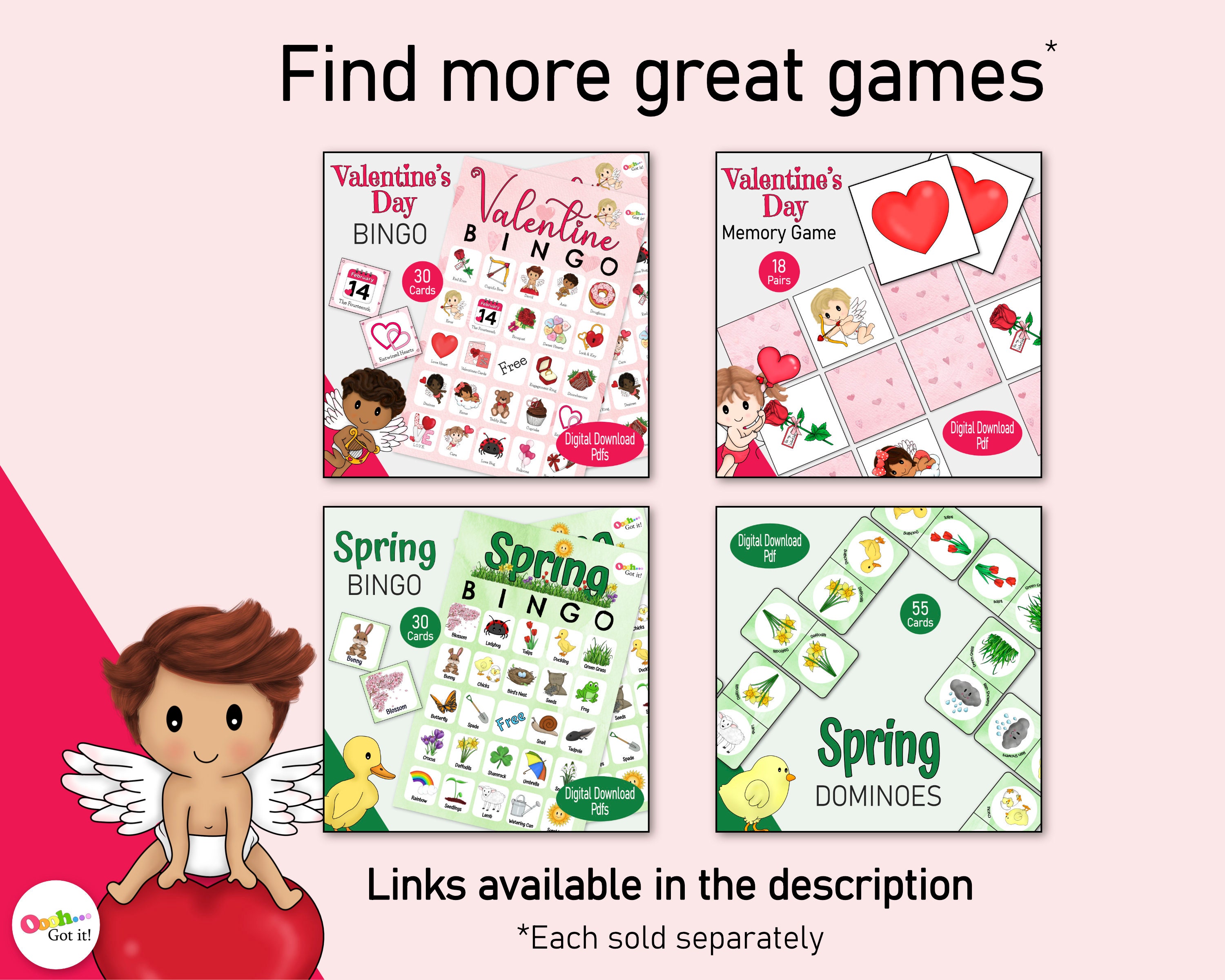 Valentines Scavenger Hunt, a Printable Picture Matching Family Game for ...
