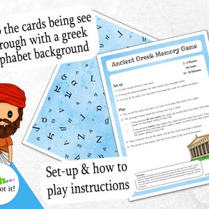 Ancient Greek Memory Game a Printable Greek History Card - Etsy UK