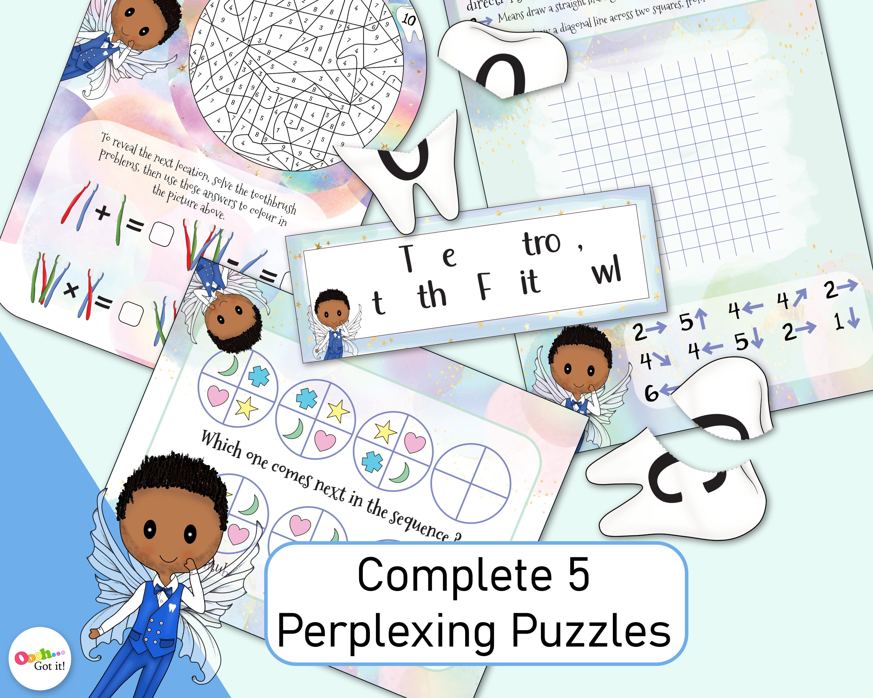 Tooth Fairy Treasure Hunt for Kids, Printable Scavenger Hunt Clues ...