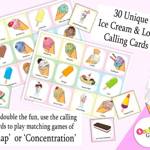 Ice Cream Bingo a Printable Sweet Party Game Summer Fun for - Etsy