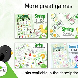 Springtime Memory Card Game, a Printable Spring Picture Matching Family ...
