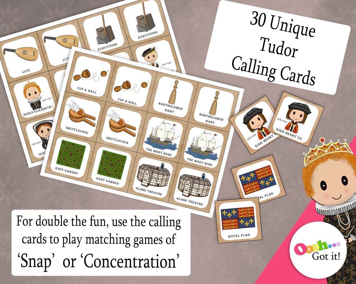 The Tudors Bingo a British History Game Featuring Henry VIII | Etsy UK