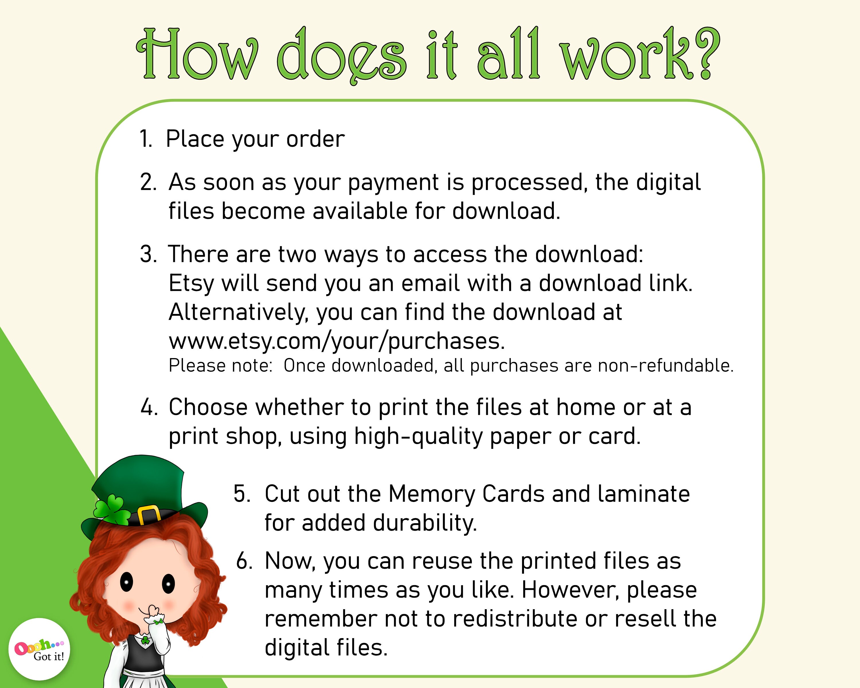 St Patrick's Day Memory Card Game, a Printable Leprechaun Picture ...