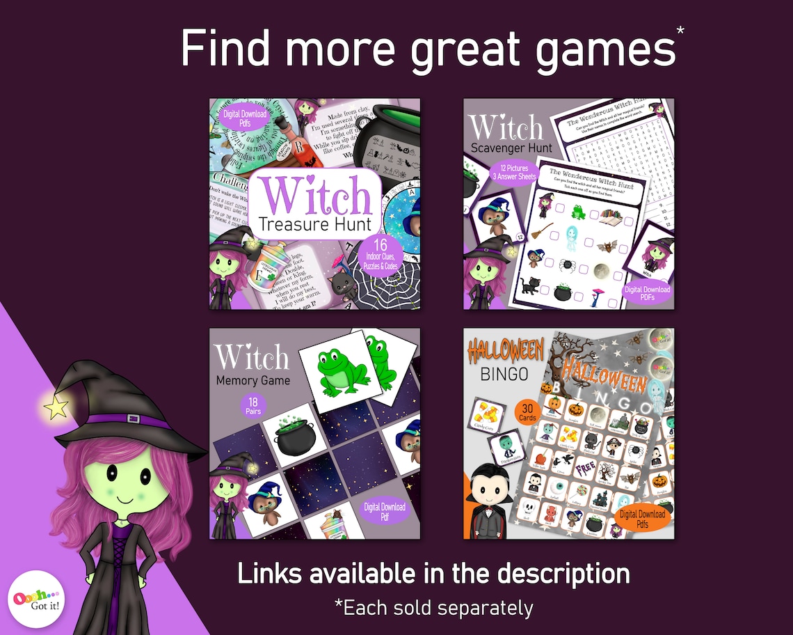 Witch Bingo Cards a Printable Magical Birthday Game With - Etsy UK