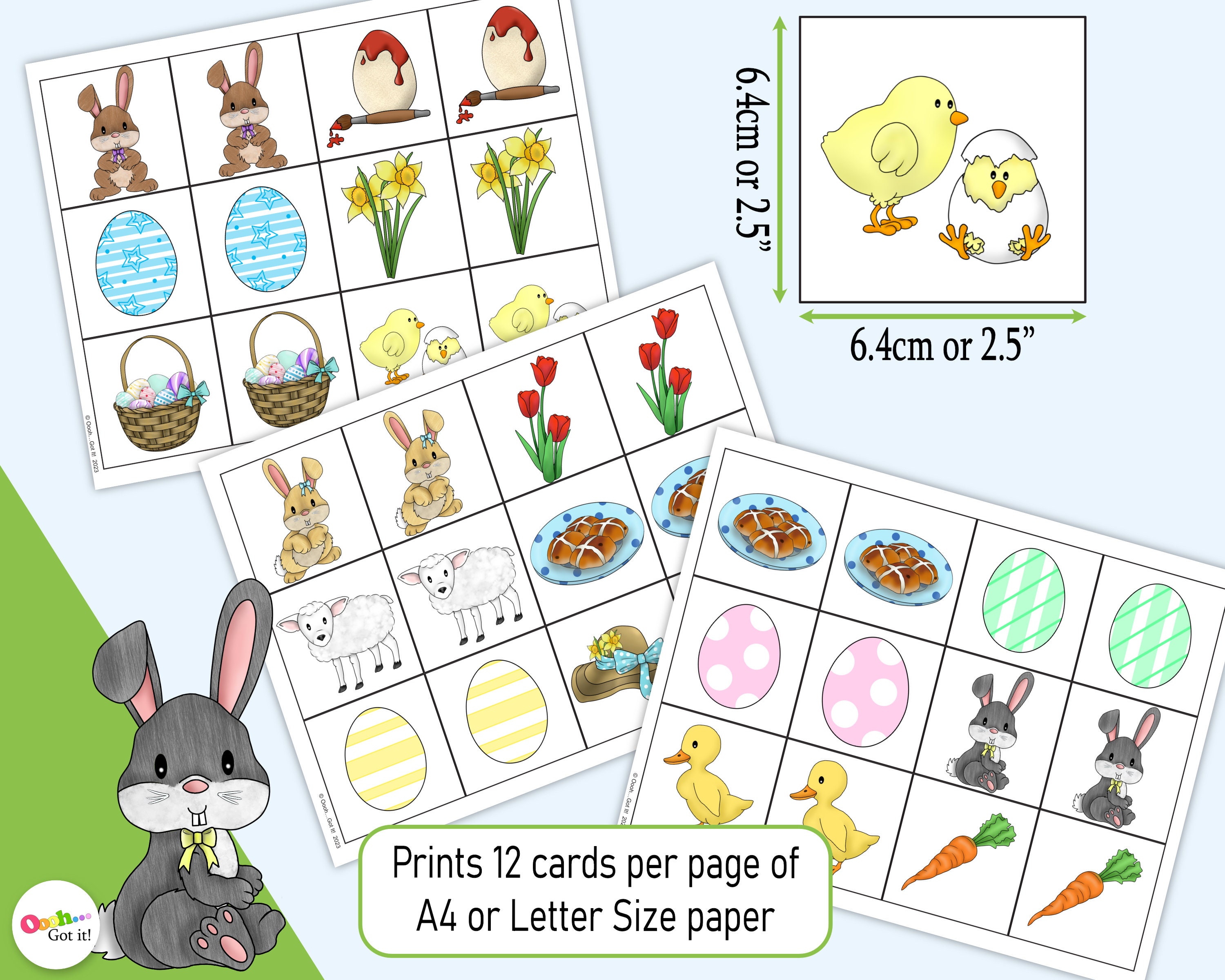Easter Memory Card Game, a Printable Quiet Time Picture Matching Game ...